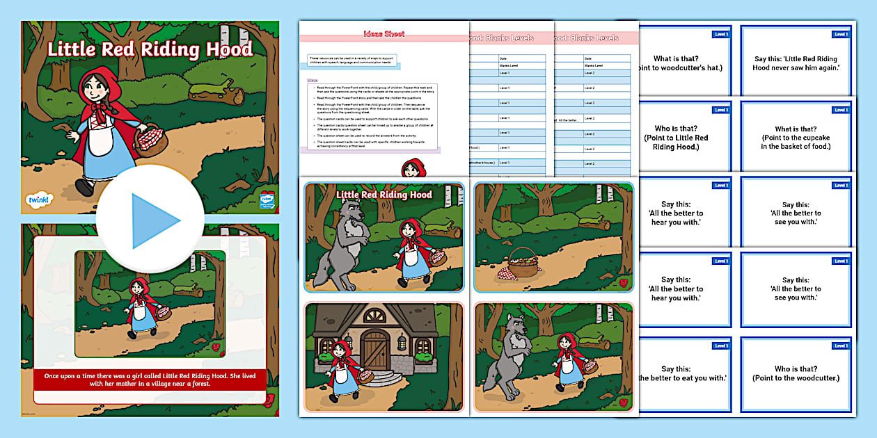 Blanks Levels Little Red Riding Hood (teacher made) - Twinkl