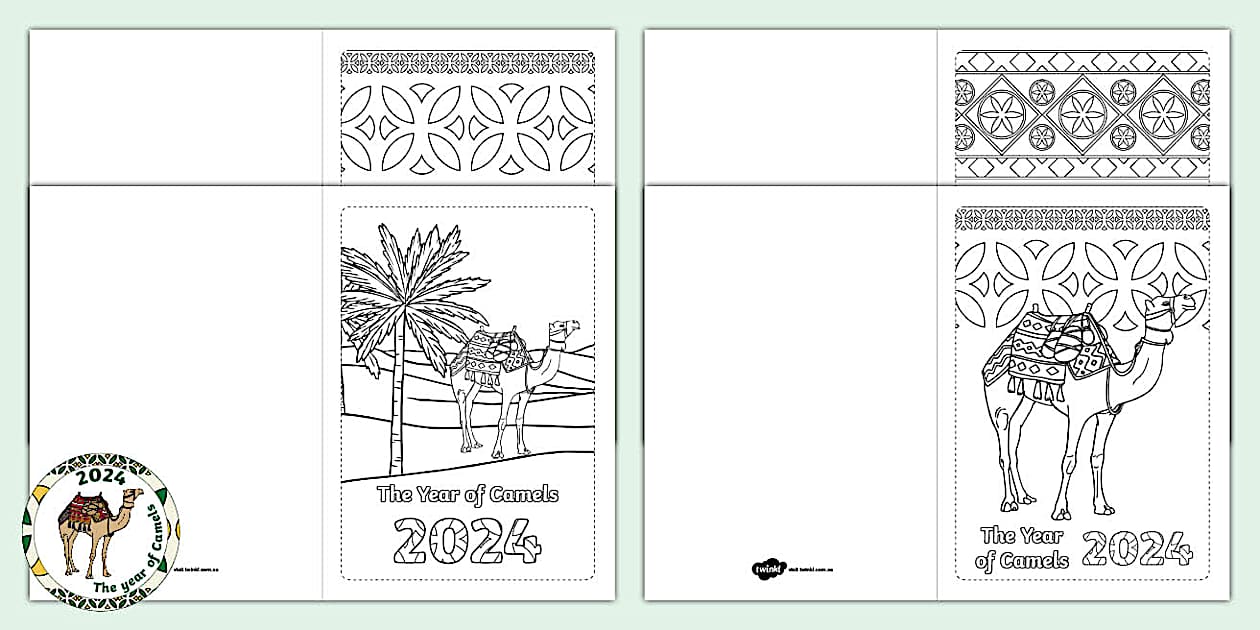 The Year of Camels Card (teacher made) - Twinkl