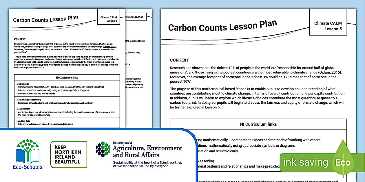 FREE! - Climate CALM Lesson 5, Carbon Counts Lesson Plan