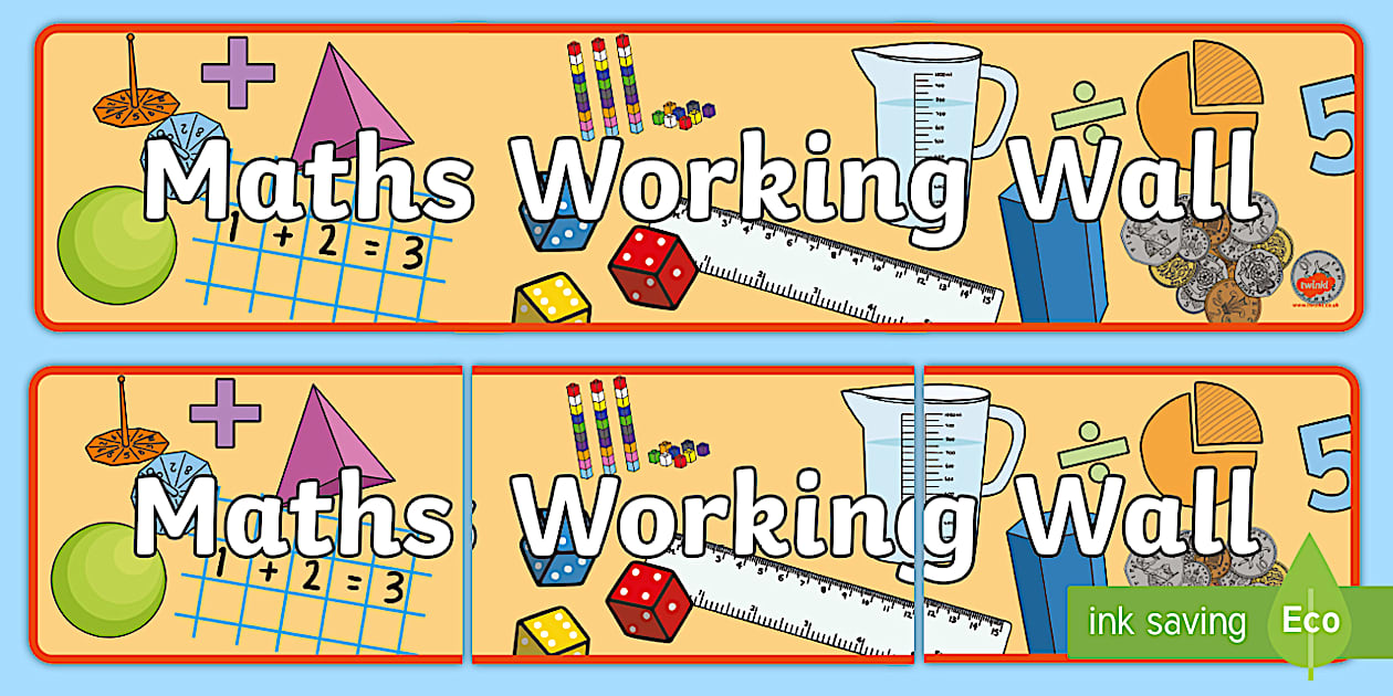 Maths Working Wall Banner (teacher made) - Twinkl