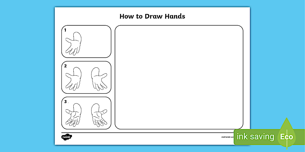 How to Draw Hands Activity (teacher made) - Twinkl