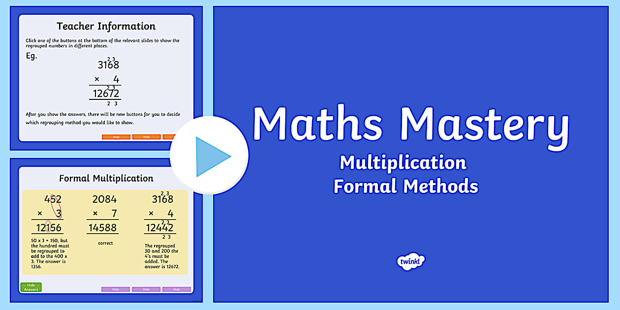 Year 5, Multiplication and Division, Formal Multiplication Maths Mastery