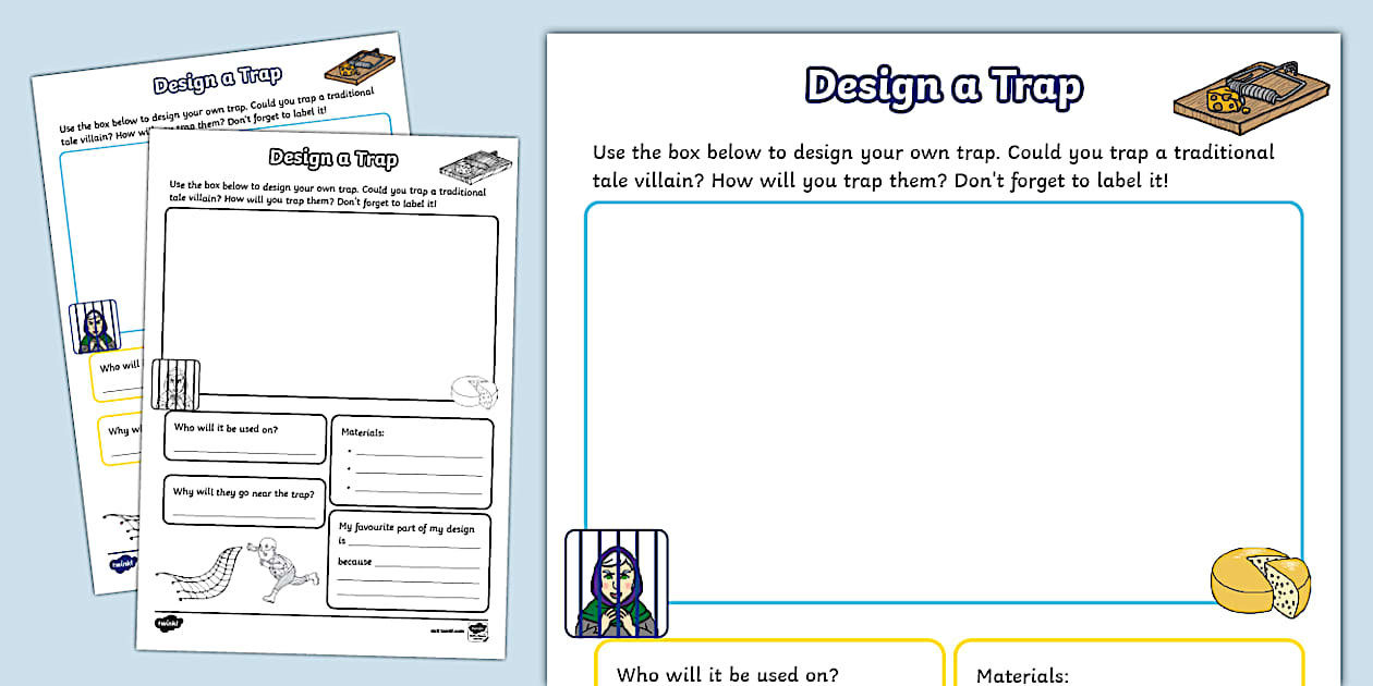 Design a Trap Worksheet (teacher made) - Twinkl