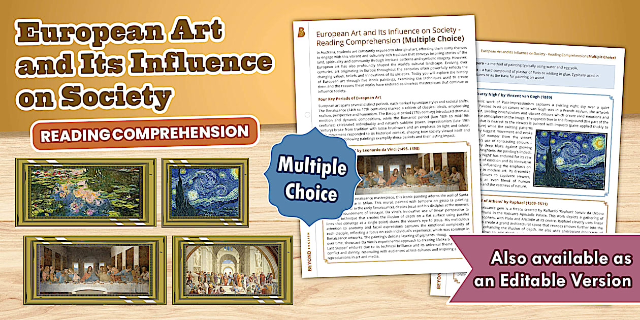 European Art - Reading Comprehension (Multiple Choice)