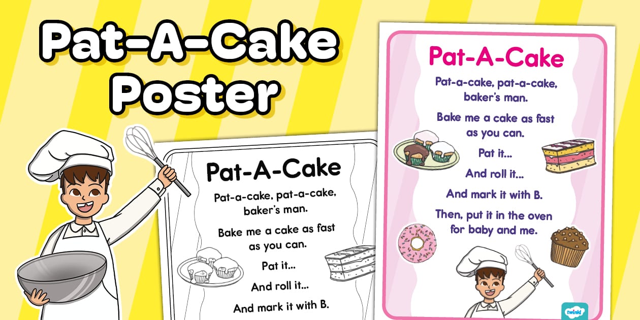 Pat-A-Cake Nursery Rhyme Poster