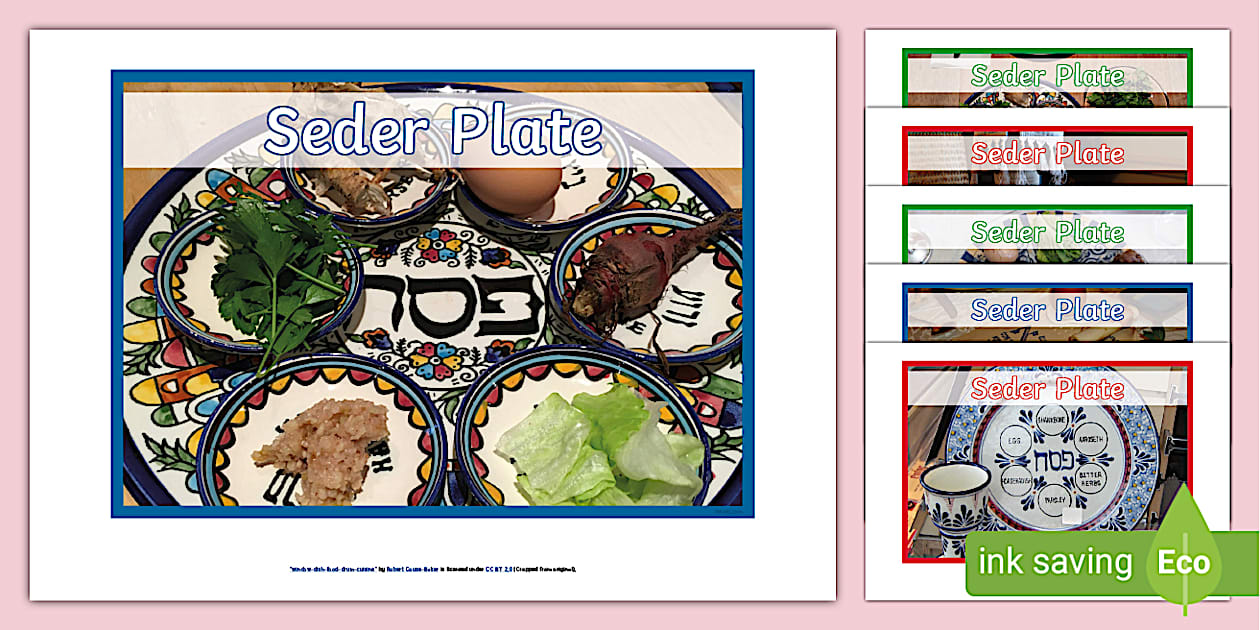 Seder Plate Display Photos (teacher made) - Twinkl