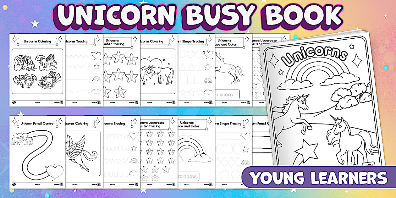 Unicorn Busy Book (teacher made) - Twinkl