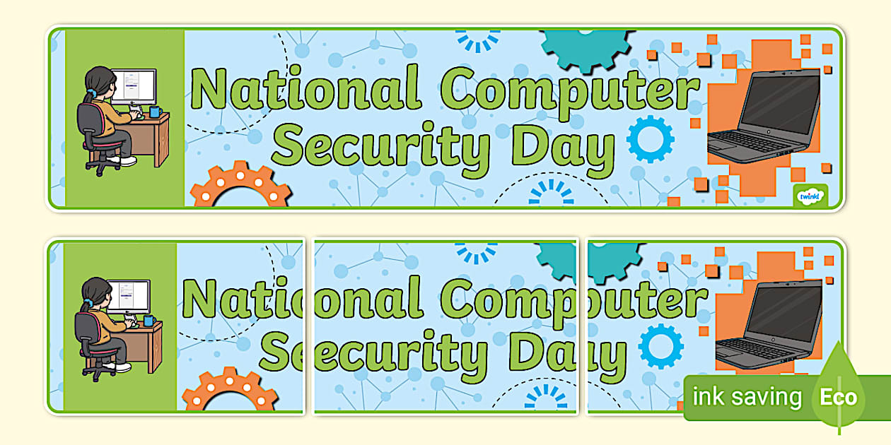 KS1 National Computer Security Day Display Banner - Twinkl