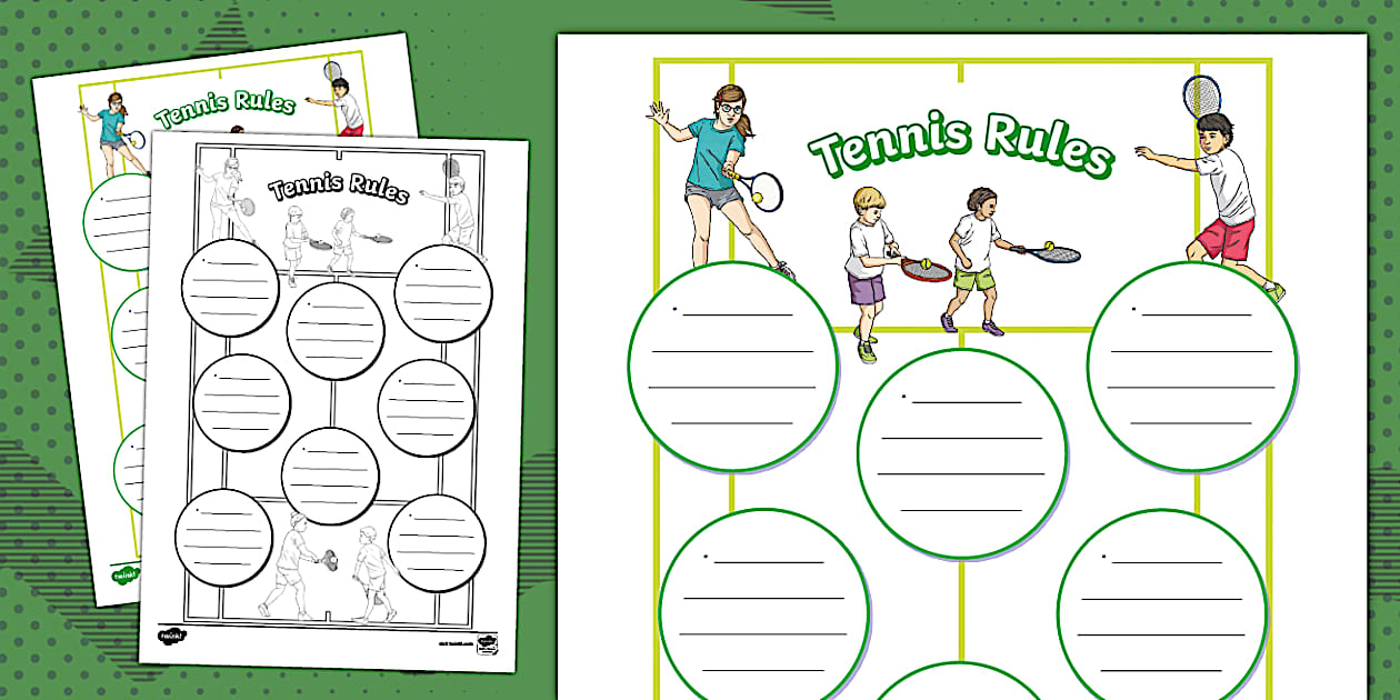 Tennis Rules Writing Template (teacher made) - Twinkl