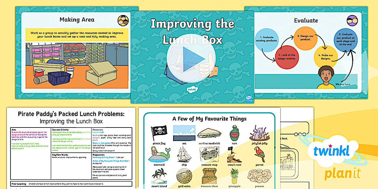 D&T: Pirate Paddy's Packed Lunch Problems: Improving the Lunch Box KS1 ...