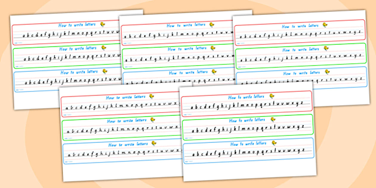 Cursive How To Write Letters Writing Aids (teacher made)
