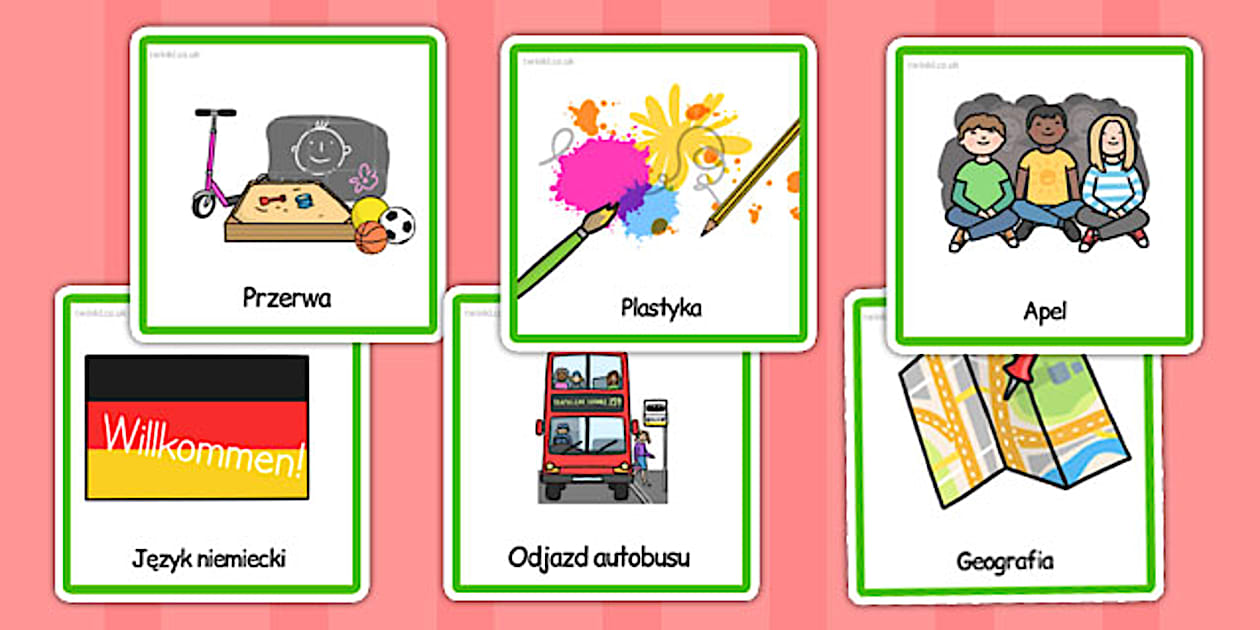 Editable KS2 Visual Timetable Polish (teacher made) - Twinkl