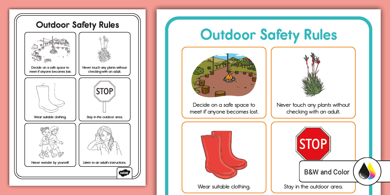 Outdoor Learning Safety Rules Poster (teacher made) - Twinkl