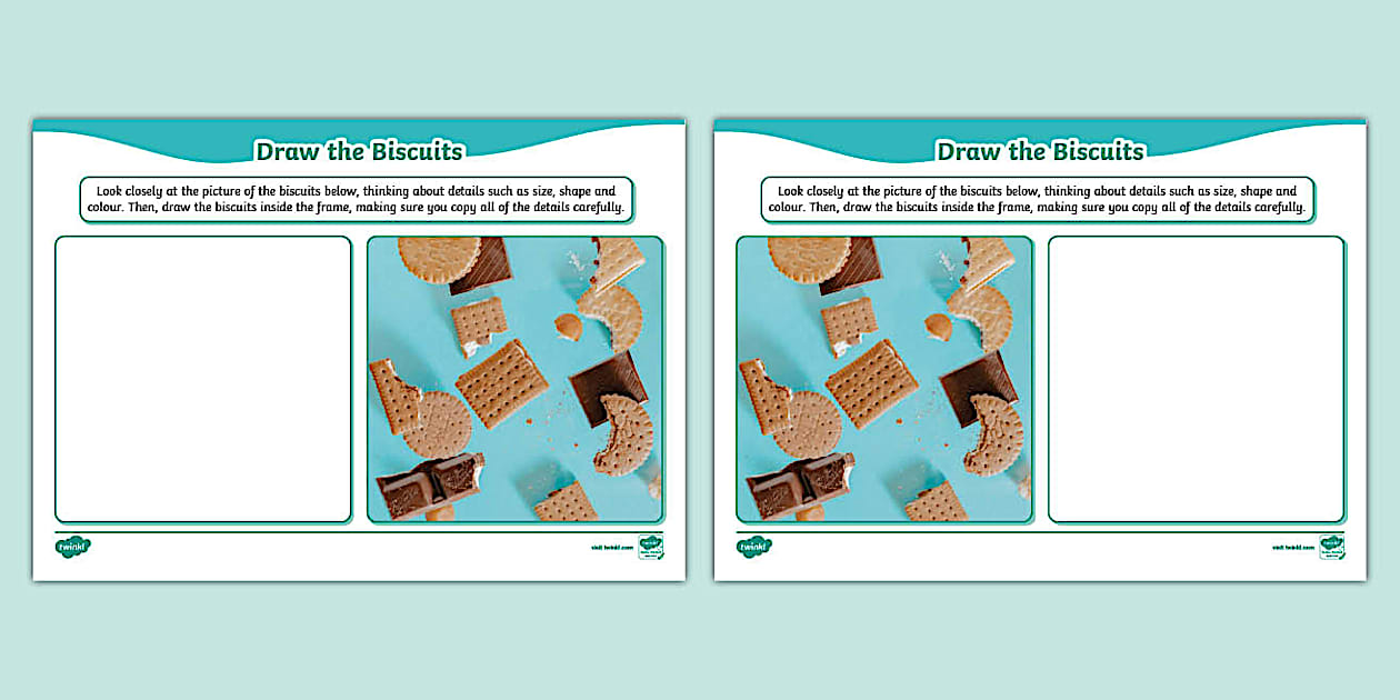 Draw the Biscuits Worksheet (teacher made) - Twinkl