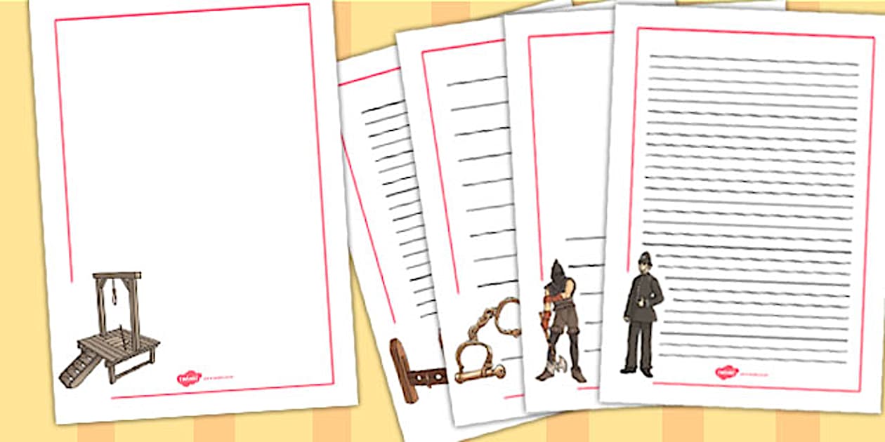 Crime and Punishment Page Borders (teacher made) - Twinkl