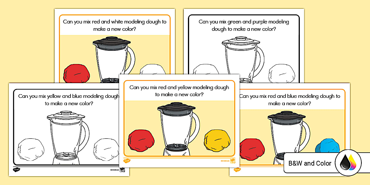 Mixing Colors Modeling Dough Mats (teacher made) - Twinkl