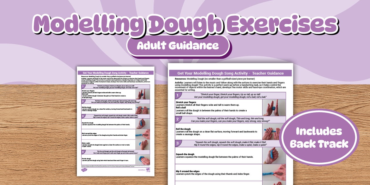 'Get Your Modelling Dough' Modelling Dough Exercises Adult Guidance