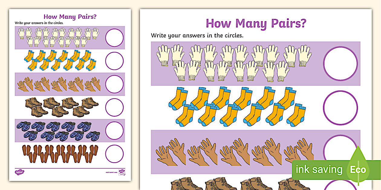 👉 How Many Pairs? Maths Activity (teacher made) - Twinkl