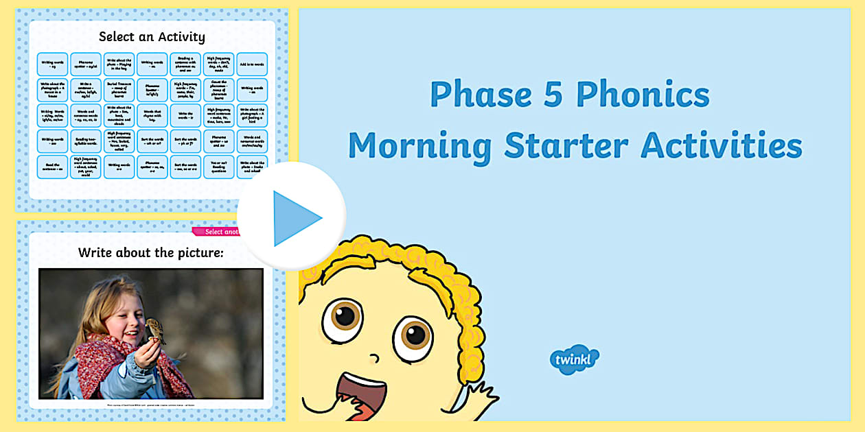 Phase 5 Phonics Morning Starter Activities PowerPoint
