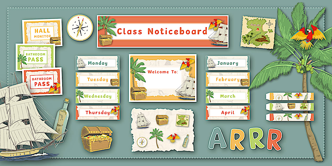 Pirate Themed Classroom Display Pack (Teacher-Made) - Twinkl
