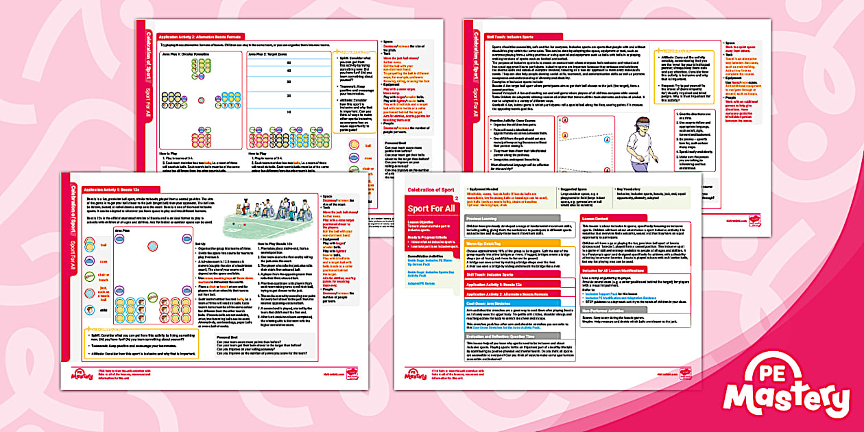 PE Mastery: Sport For All - Celebration of Sport Lesson Plan