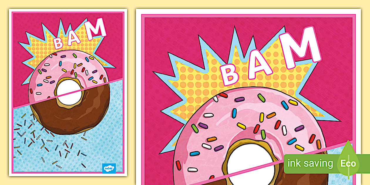 Donut Pop Art Display Poster (Teacher-Made) - Twinkl