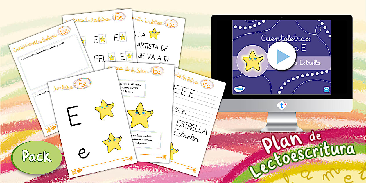 Pack de recursos: Plan de lectoescritura - La letra E