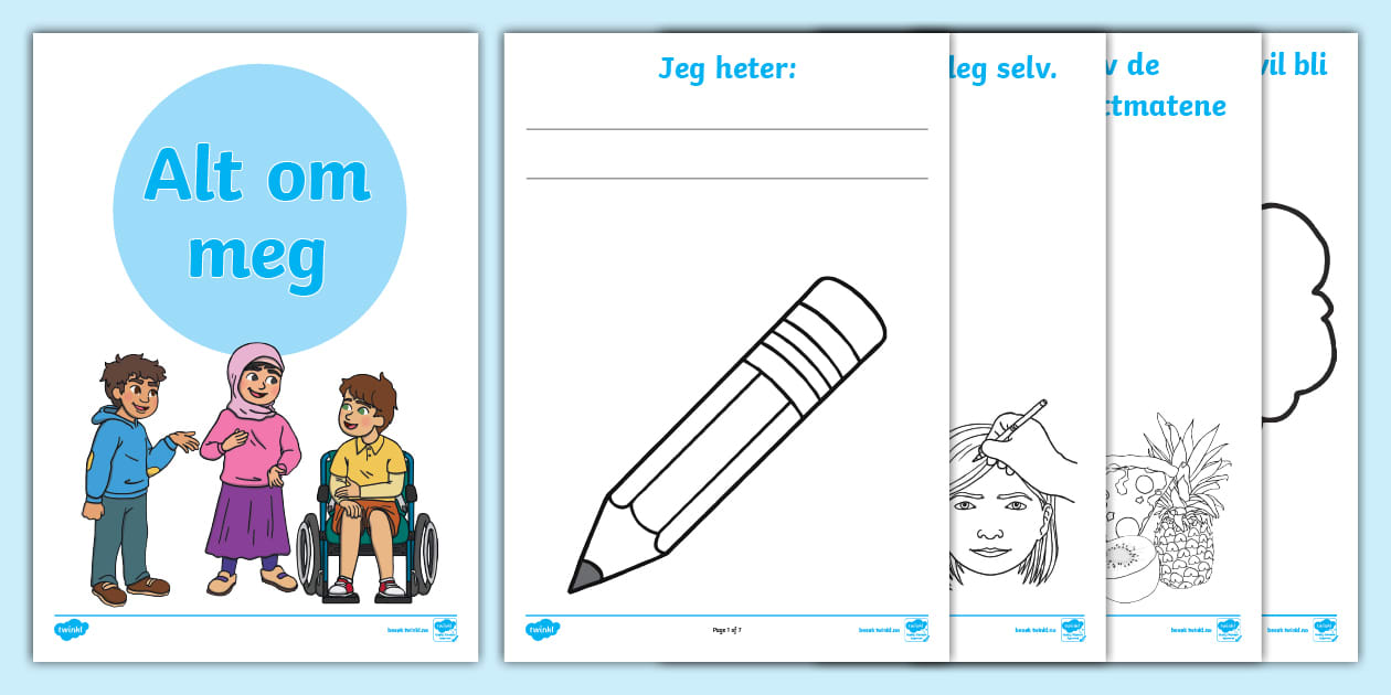 Alt om meg | Nytt skoleår hefte (Hecho por educadores)