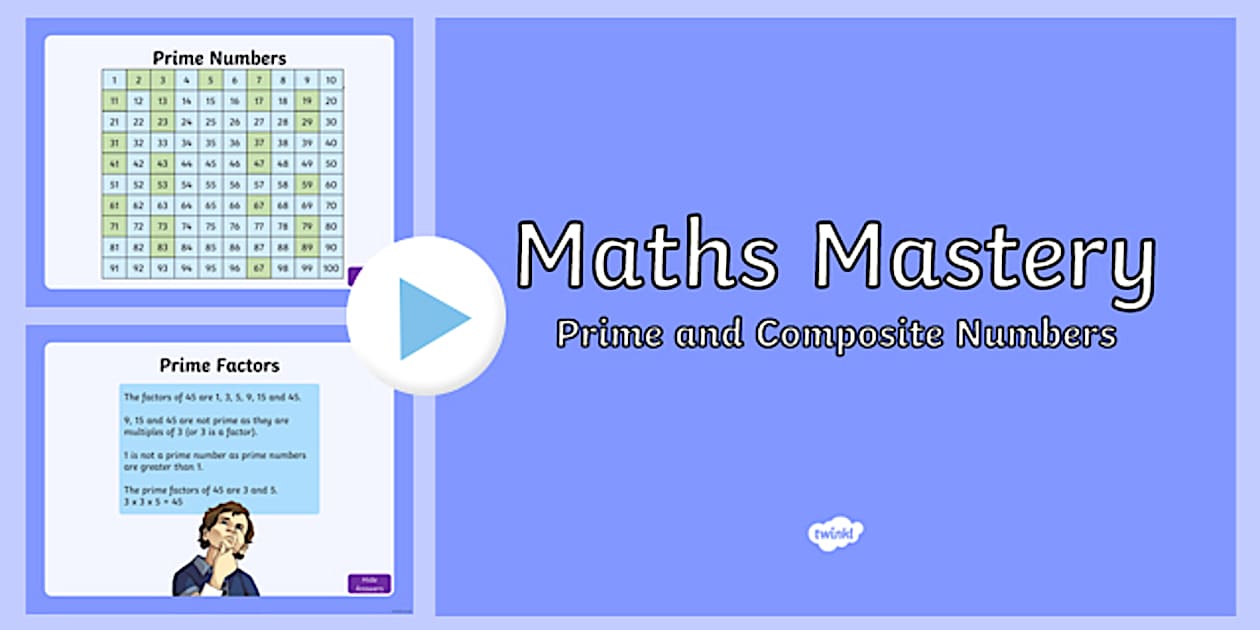 Prime and Composite Numbers Maths Mastery PowerPoint
