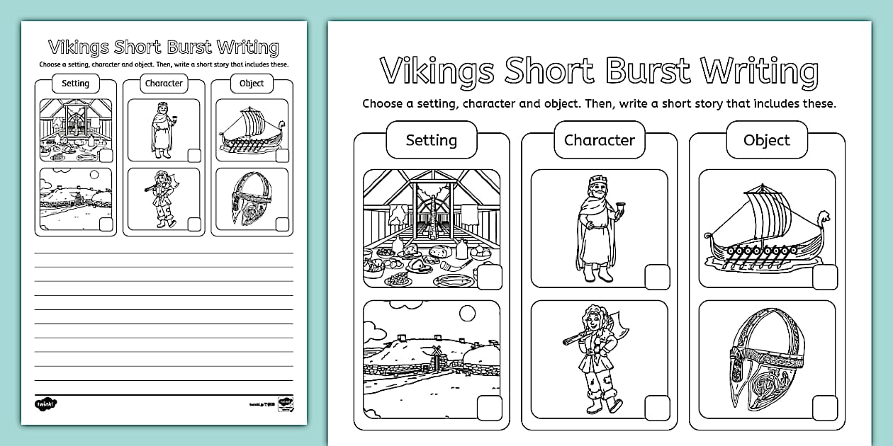 Vikings Short Burst Writing Template (teacher made) - Twinkl