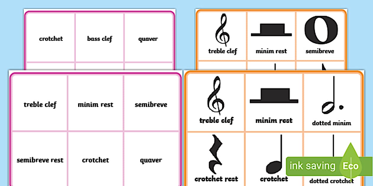 Editable Music Note Bingo (teacher made) - Twinkl