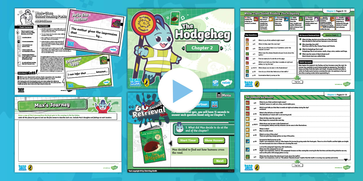 FREE! - The Hodgeheg Whole-Class Guided Reading Pack: Chapter 2 [LKS2]