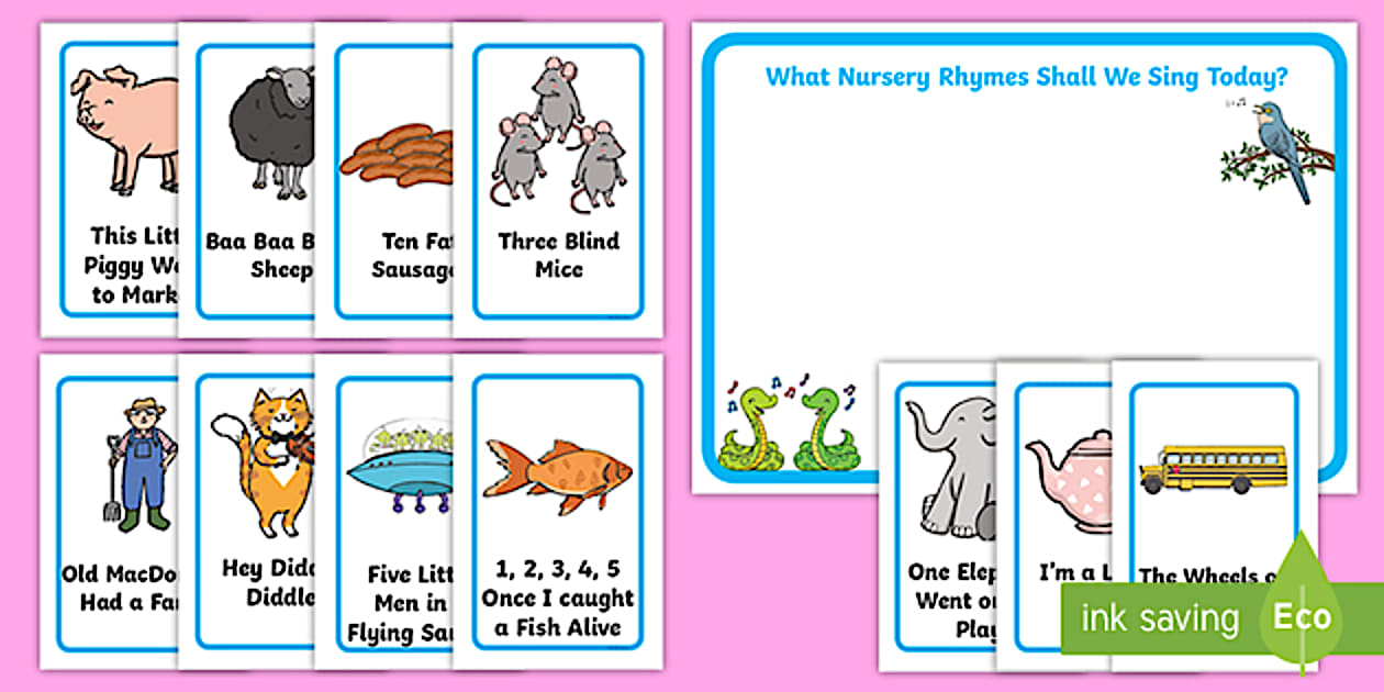 Nursery Rhymes Board Display Poster Selection (teacher made)