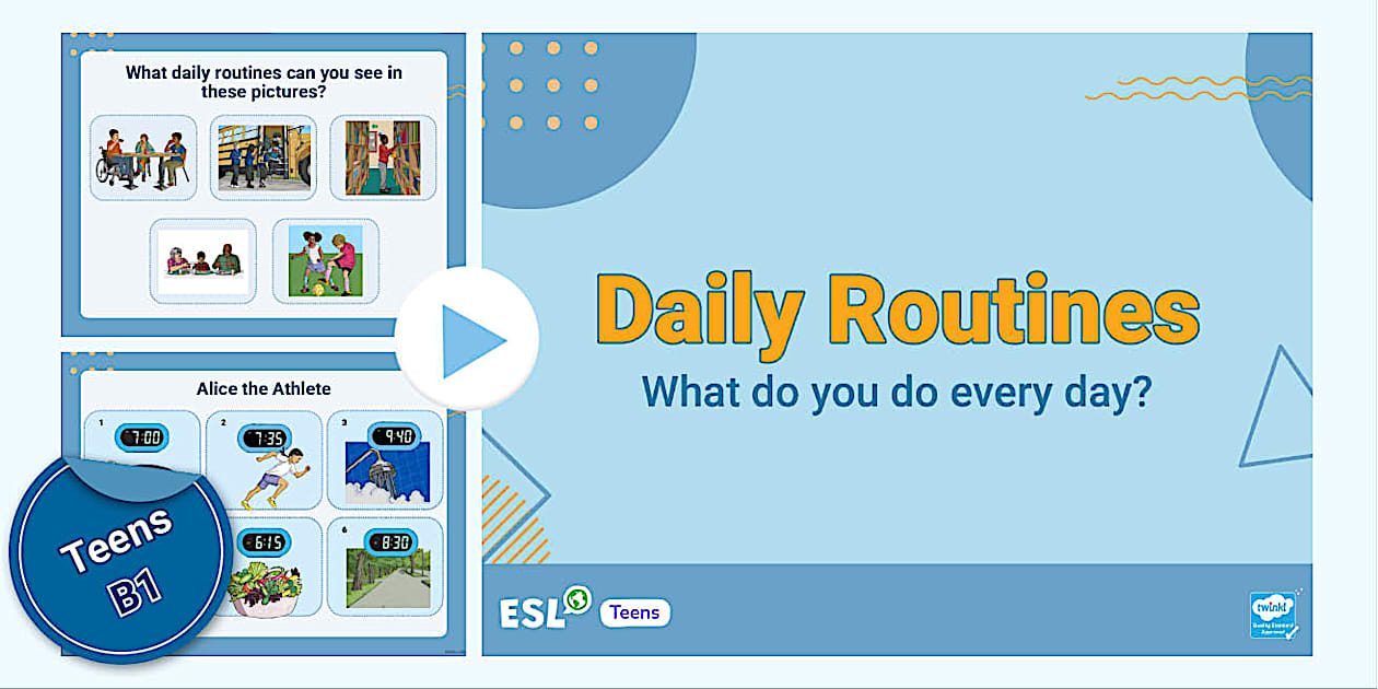 Twinkl's Daily Routines Speaking Activity ESL (teacher made)
