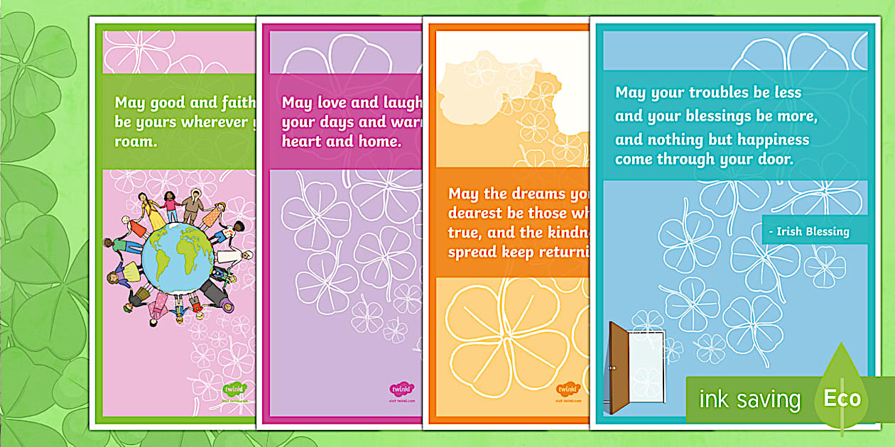 Irish Blessings Display Posters (teacher made) - Twinkl