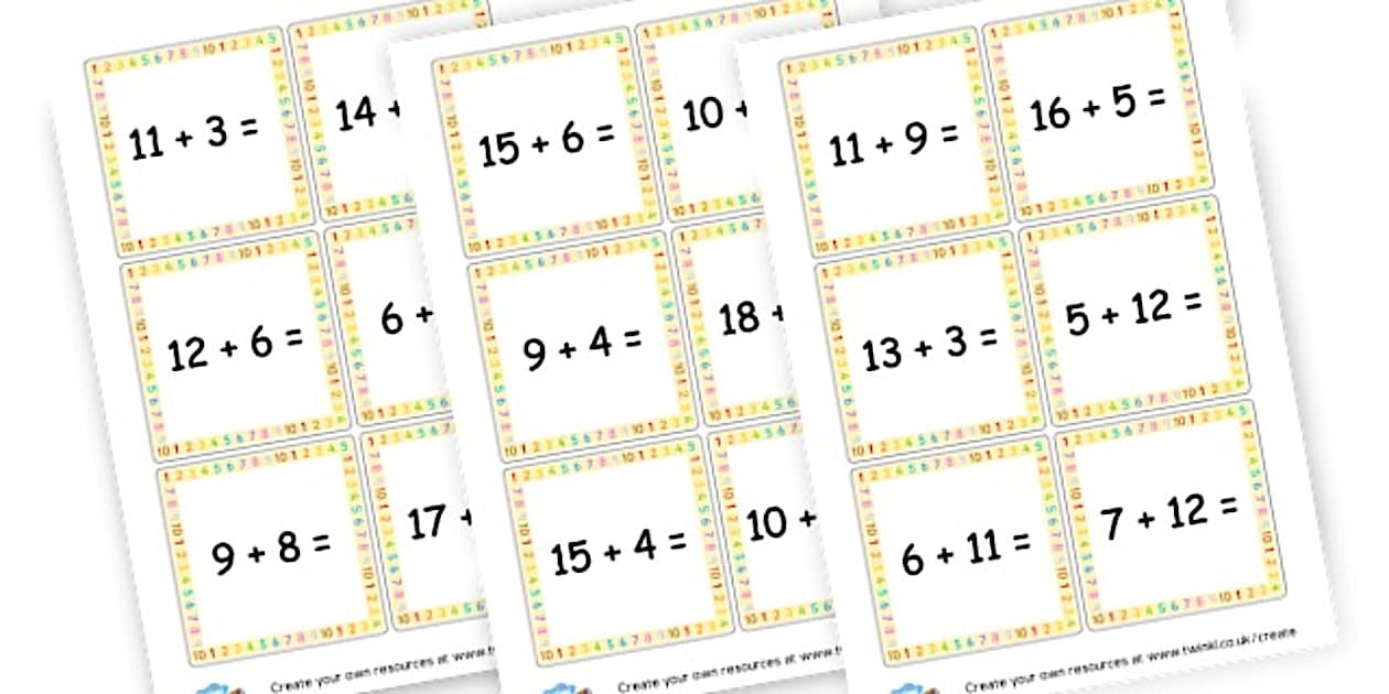 Addition to 20 with = sign (Teacher-Made) - Twinkl