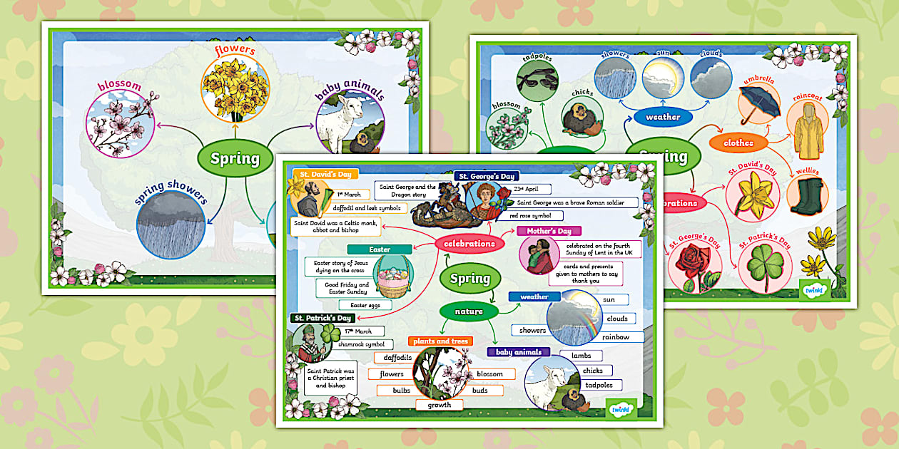 Spring Differentiated Concept Maps (teacher made) - Twinkl