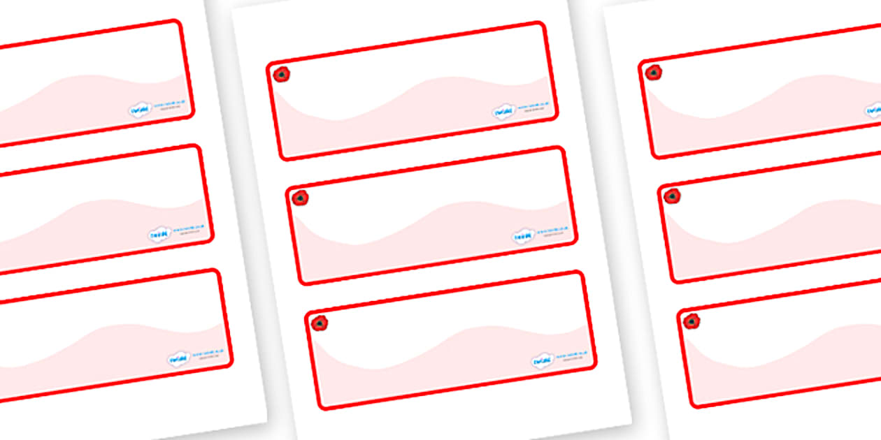 Poppy Themed Editable Drawer-Peg-Name Labels (Colourful)