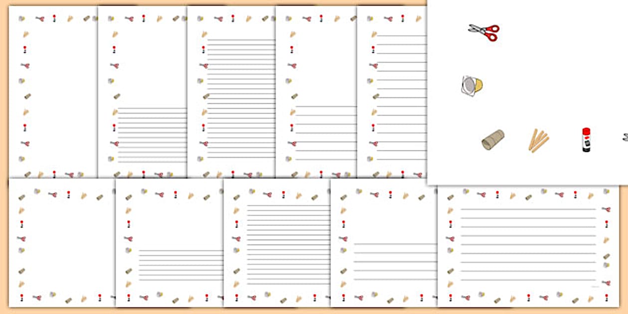 Black and White Junk Modelling Page Borders (teacher made)