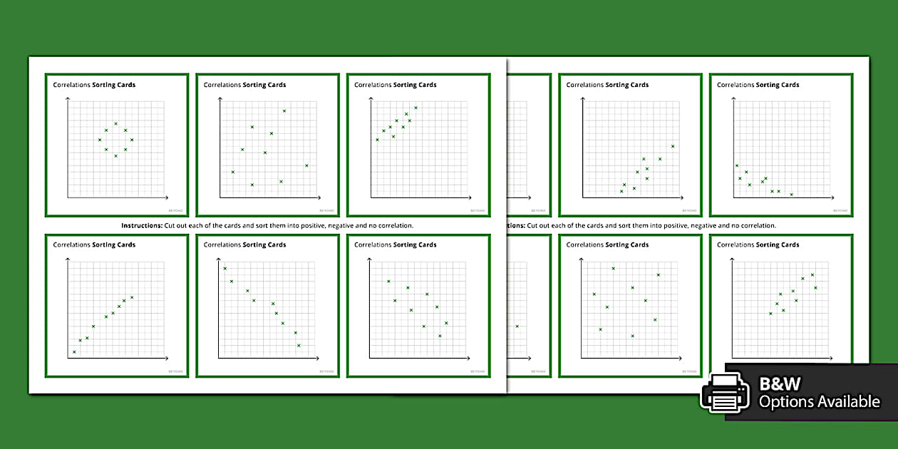 👉 Correlation Sorting Cards (teacher made) - Twinkl