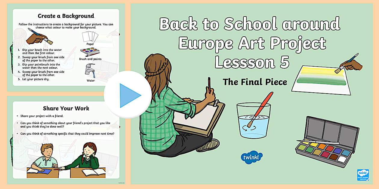 Back to School around Europe Art Project The Final Piece CfE First Level