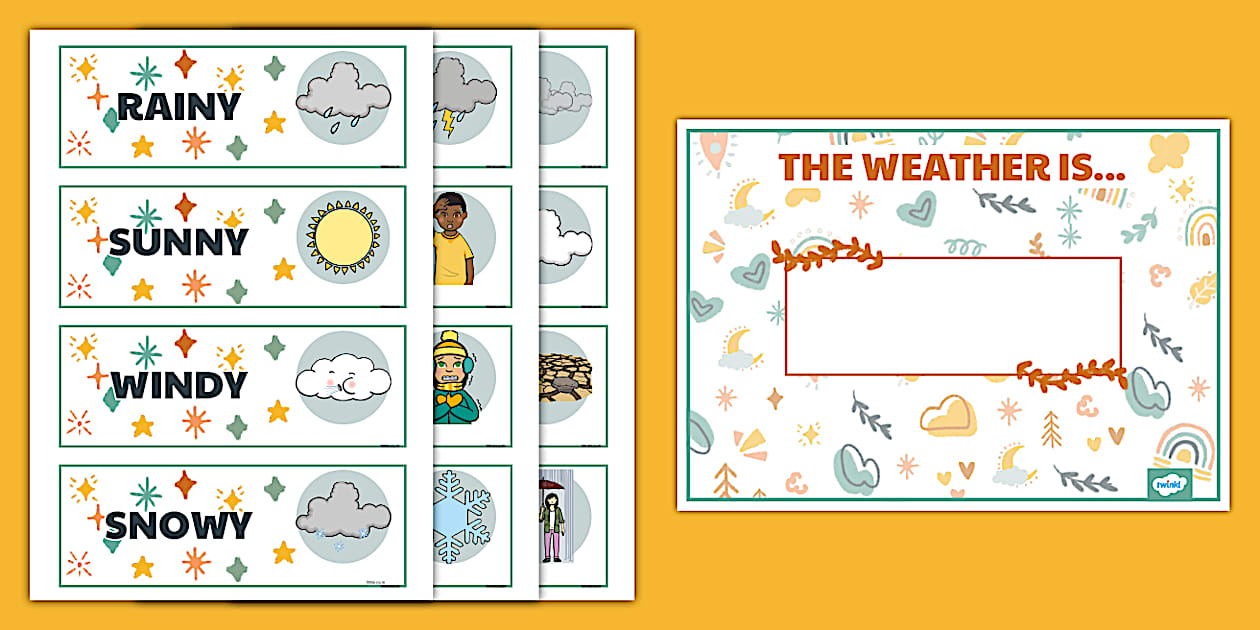 Boho Dreamscape Themed Weather Display Set (teacher made)