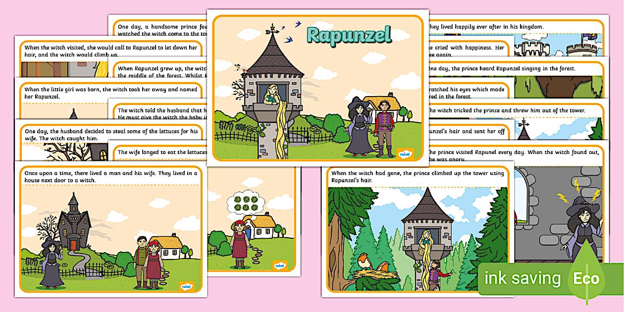 Rapunzel The Brothers Grimm Story Sequencing - Twinkl