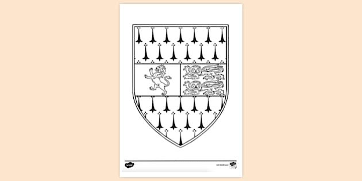Carlow County Crest Colouring Sheet (Teacher-Made) - Twinkl