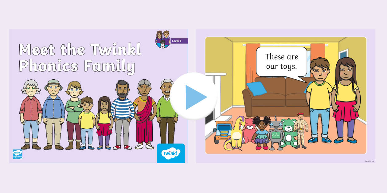 Meet the Twinkl Phonics Family: Level 1 PowerPoint - Twinkl