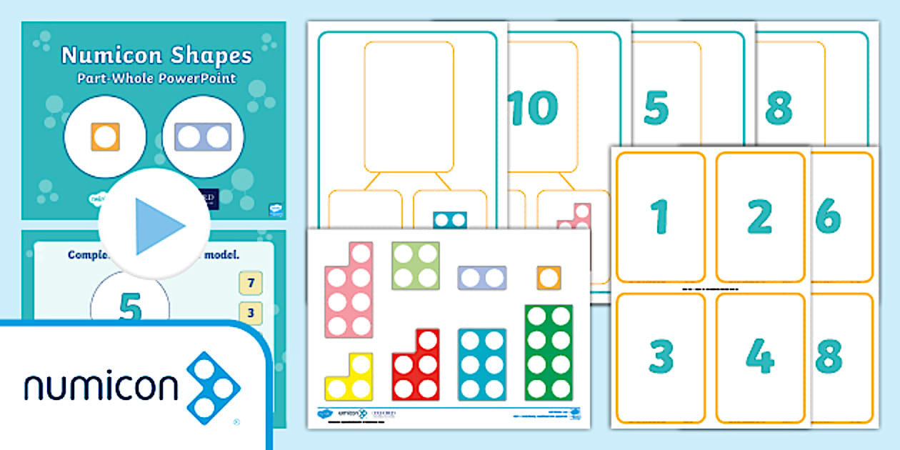 👉 Numicon Shapes Addition to 10 Pack | Part-Whole Models