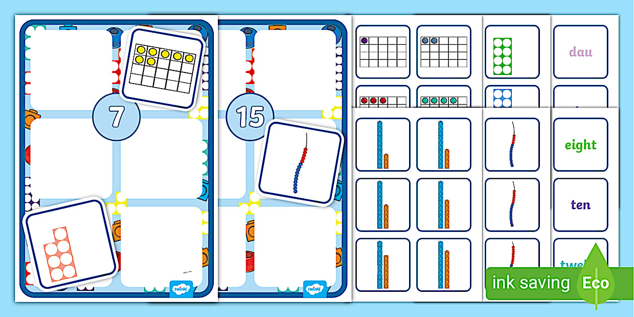 Bilingual Number Representation to 20 Activity Welsh/English