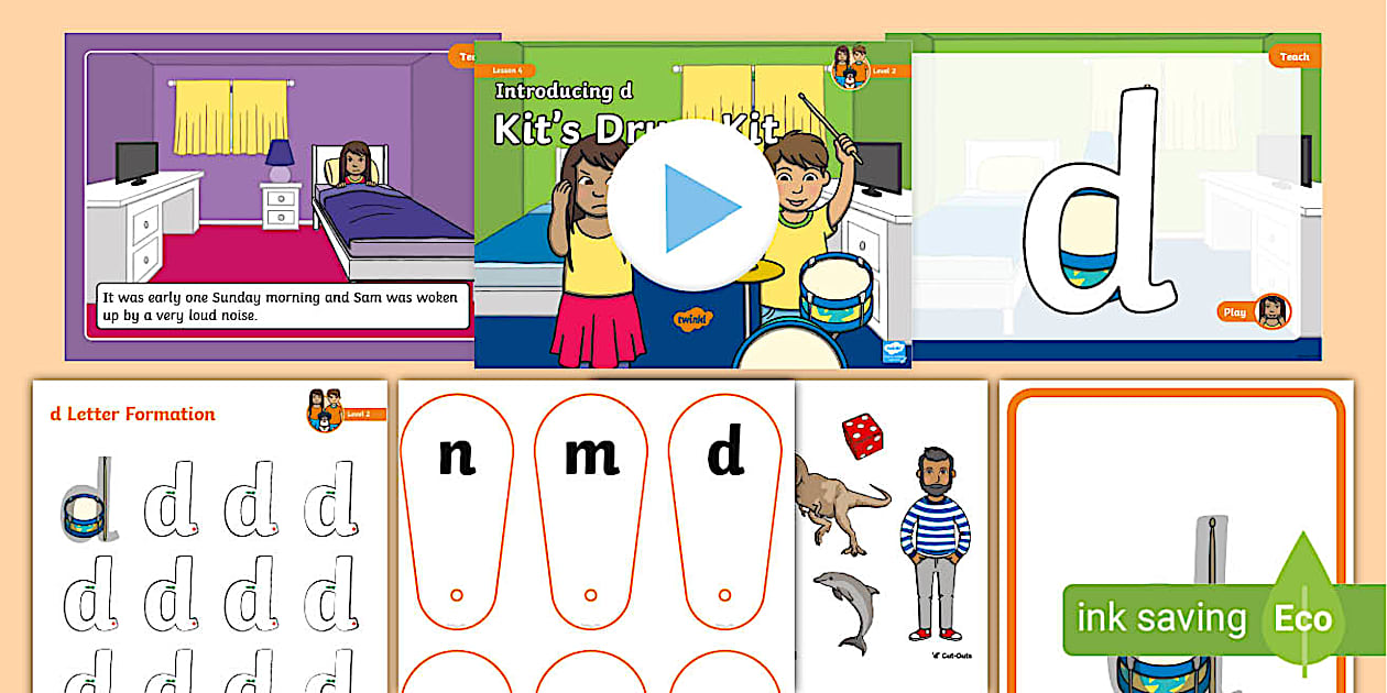 FREE! - Twinkl Phonics Phase 2 Lesson Pack 'd' Week 2 Lesson 4