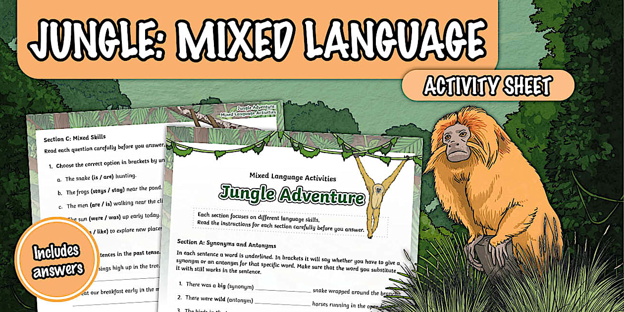 IP English - Jungle: Mixed Language Activities - Activity