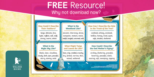 FREE Owl Babies Descriptive Word Mat (Teacher-Made) - Twinkl